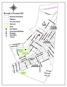 map – Fountain Hill Borough